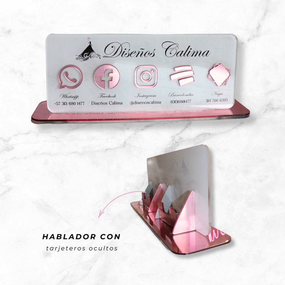 Habladores en acrílico – TOTAL PUBLICIDAD